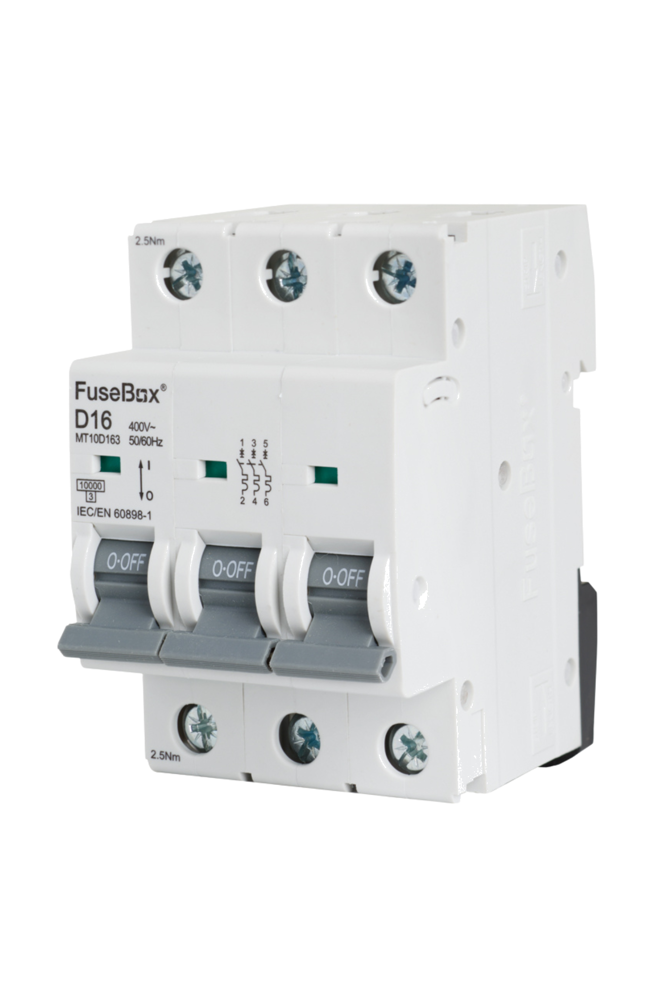 FuseBox MT10D163 16A 3P D Curve 10kA MCB – FuseBox Store